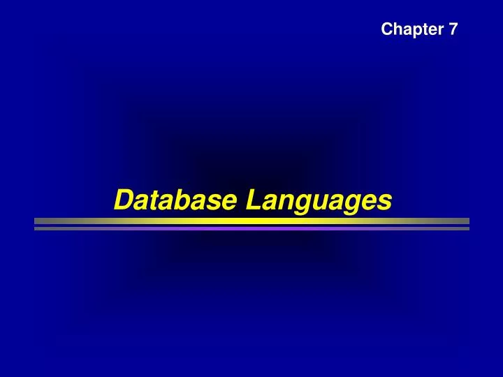 PPT - Database Languages PowerPoint Presentation, free download - ID ...
