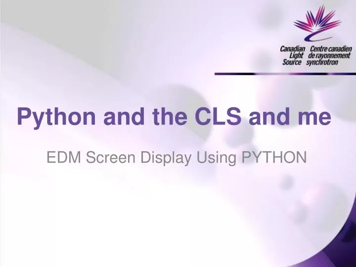 PPT - Python and the CLS and me PowerPoint Presentation, free download ...