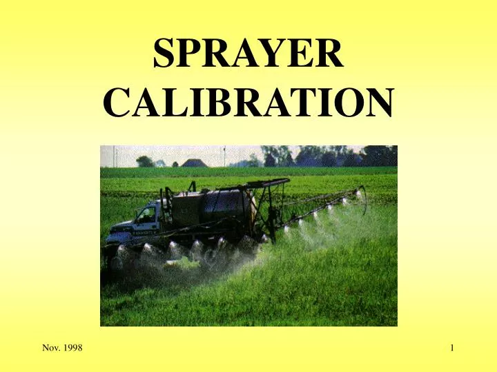 PPT - SPRAYER CALIBRATION PowerPoint Presentation, free download - ID ...