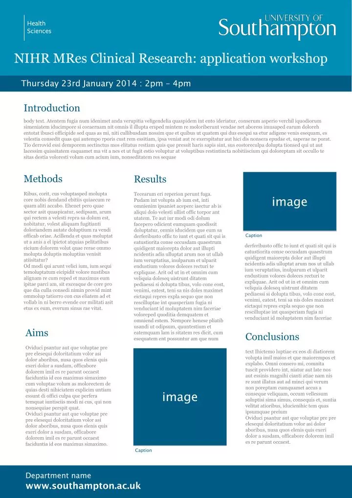 PPT - NIHR MRes Clinical Research: application workshop PowerPoint ...