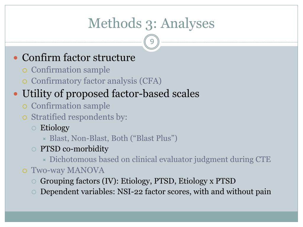 PPT - Psychometric Assessment of the Neurobehavioral Symptom Inventory ...