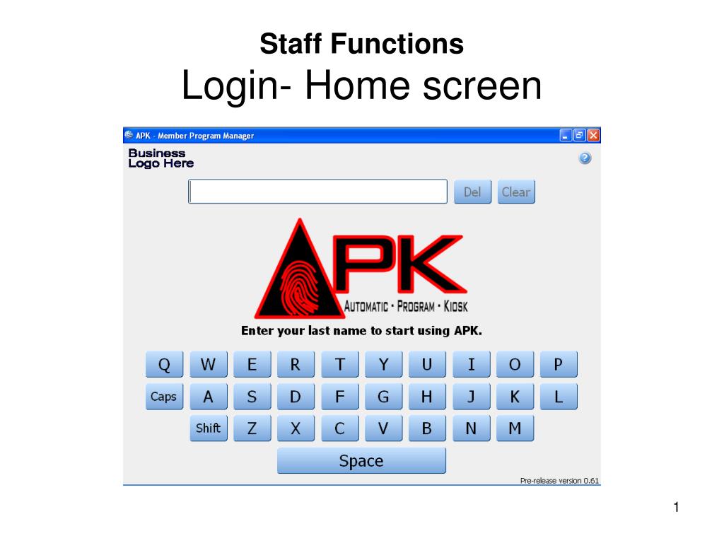 PPT - Staff Functions Login- Home screen PowerPoint Presentation, free ...