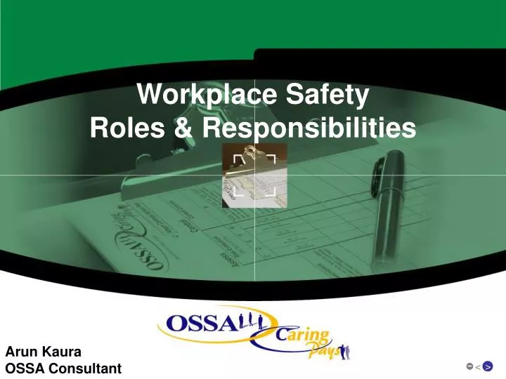 PPT - Workplace Safety Roles & Responsibilities PowerPoint Presentation ...