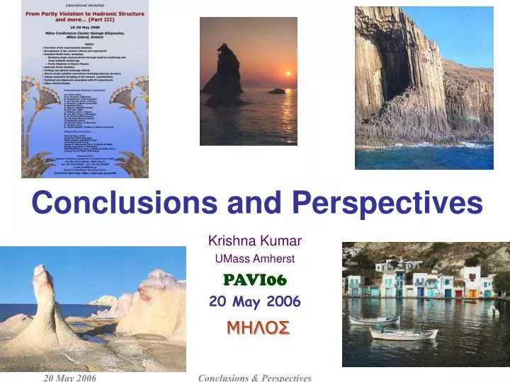 PPT - Conclusions and Perspectives PowerPoint Presentation, free ...