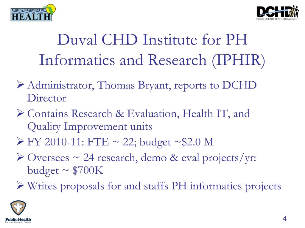 PPT - Robert Harmon, MD, MPH Director, Duval County Health Dept./FL ...