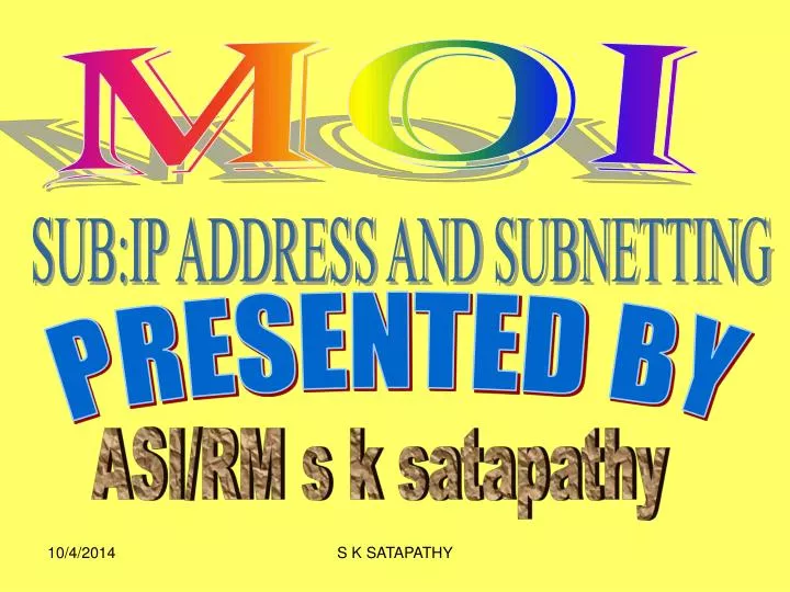 PPT - MOI PowerPoint Presentation, free download - ID:5146935