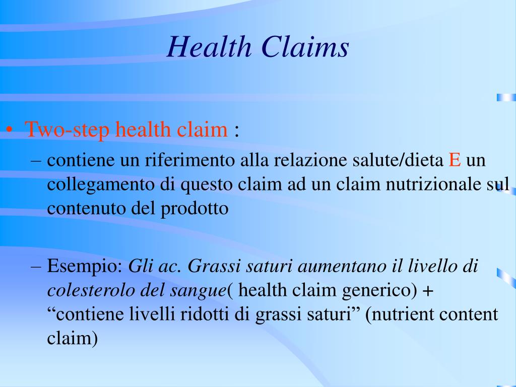 PPT - L’etichettatura nutrizionale e l’health claim dei prodotti ...