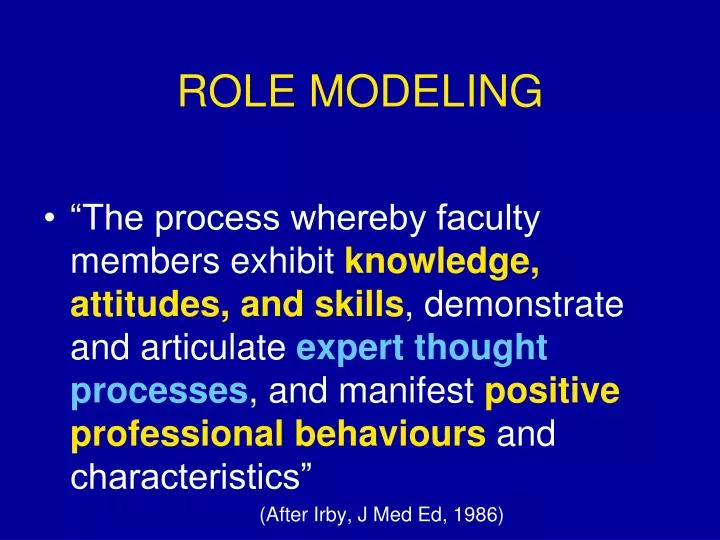PPT - ROLE MODELING PowerPoint Presentation, free download - ID:5148027