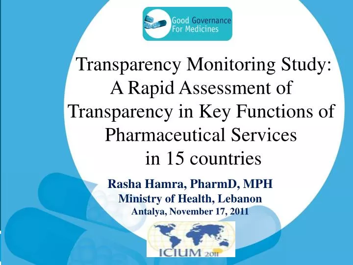 PPT - Rasha Hamra, PharmD, MPH Ministry of Health, Lebanon Antalya ...