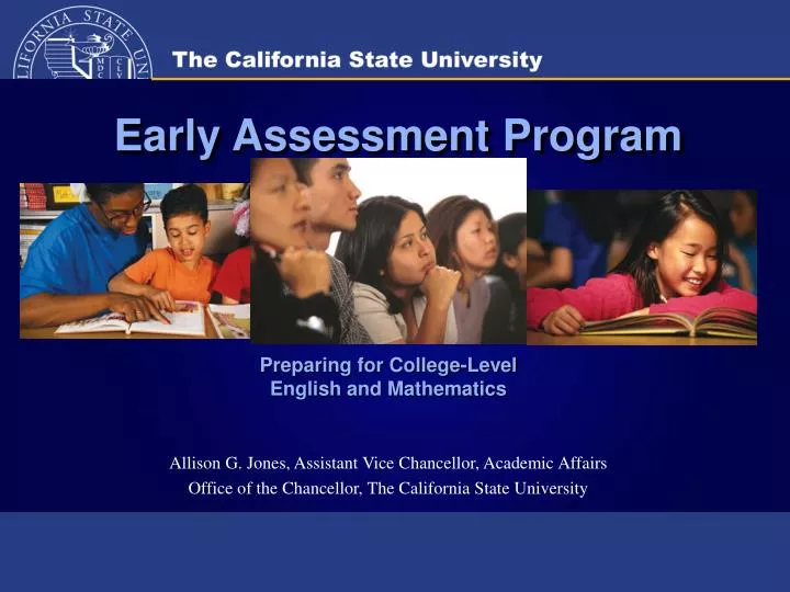 PPT - Early Assessment Program PowerPoint Presentation, free download - ID:5149393