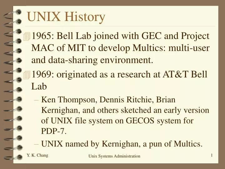 PPT - UNIX History PowerPoint Presentation, free download - ID:5149579