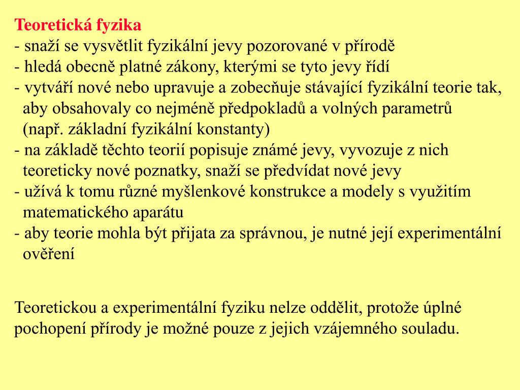 PPT - FYZIKA VÝZNAM FYZIKY METODY FYZIKY PowerPoint Presentation, free ...