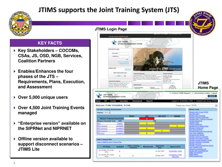 PPT - LTC Daniel Ray Joint Staff J7/JETD JTIMS Program Manager 20 March ...