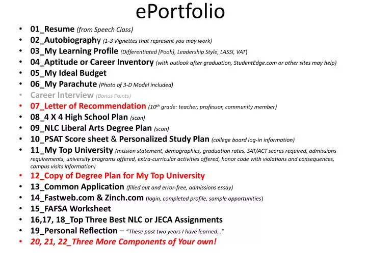PPT - ePortfolio PowerPoint Presentation, free download - ID:5153932