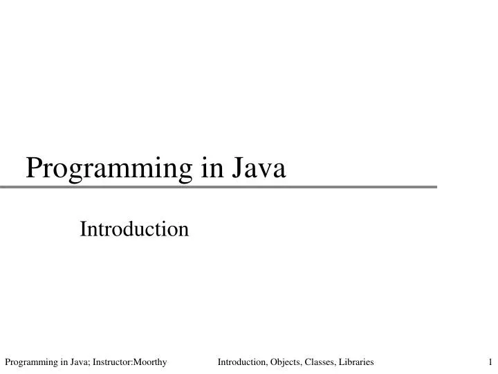PPT - Programming in Java PowerPoint Presentation, free download - ID ...
