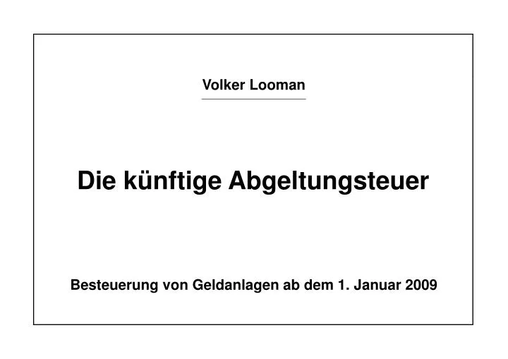 PPT - Volker Looman PowerPoint Presentation, free download - ID:5154037