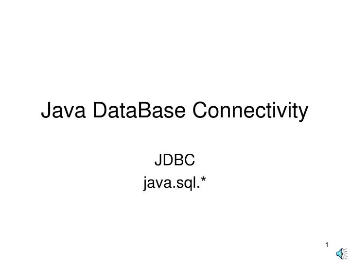 PPT - Java DataBase Connectivity PowerPoint Presentation, free download ...