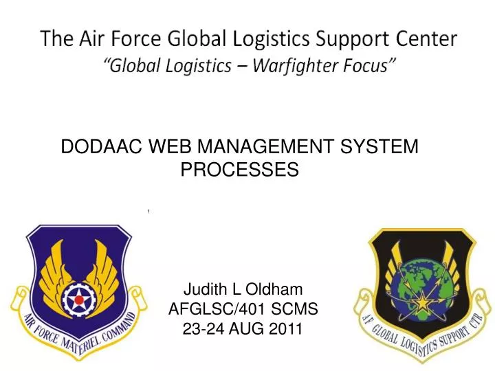 PPT - DODAAC WEB MANAGEMENT SYSTEM PROCESSES PowerPoint Presentation ...