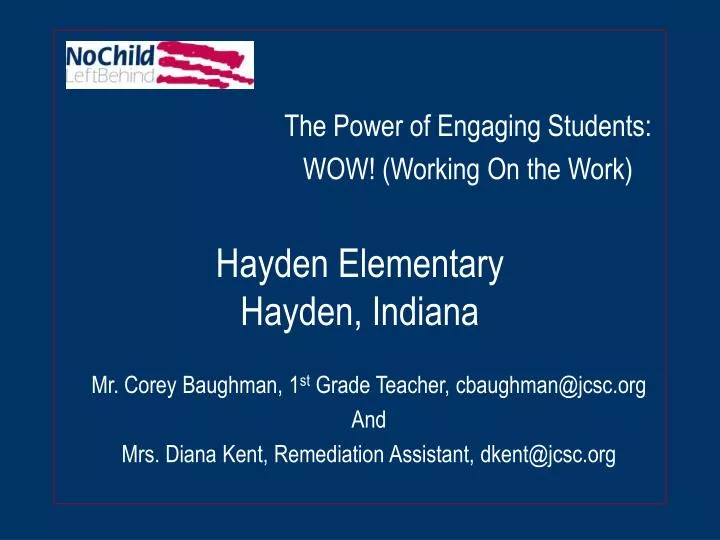 PPT - Hayden Elementary Hayden, Indiana PowerPoint Presentation, free ...