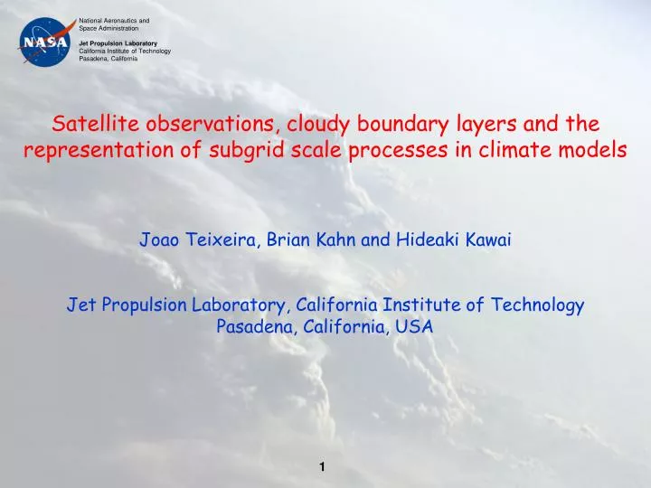 PPT - Joao Teixeira, Brian Kahn and Hideaki Kawai PowerPoint ...