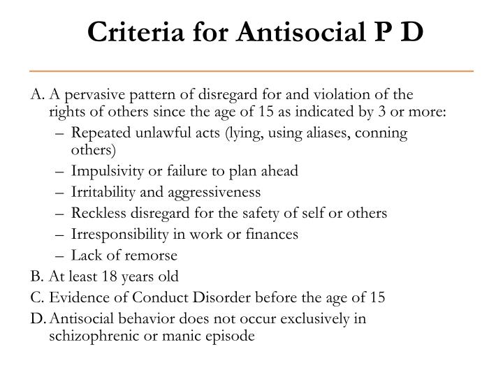 PPT - Antisocial Personality Disorder PowerPoint Presentation - ID:5158935