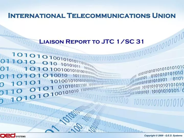PPT - International Telecommunications Union PowerPoint Presentation ...