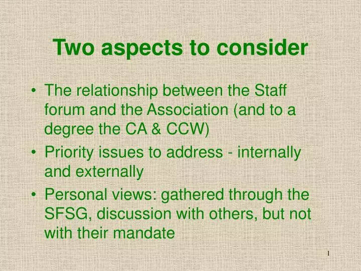 PPT - Two aspects to consider PowerPoint Presentation, free download ...