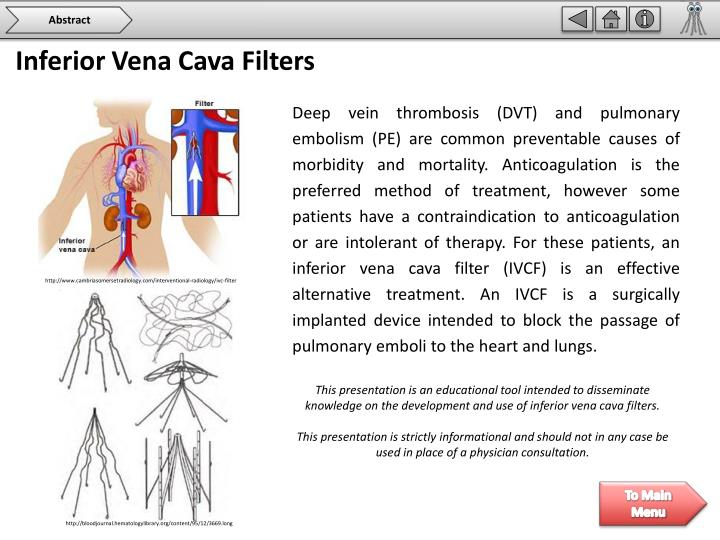 PPT - Inferior Vena Cava Filters (IVCFs) PowerPoint Presentation - ID ...