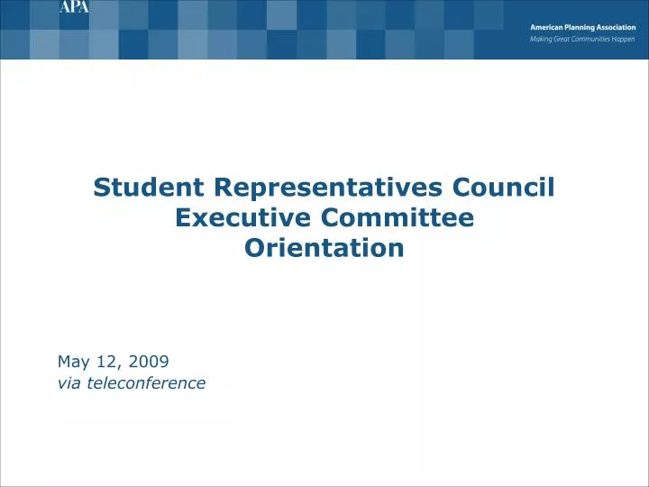 PPT - Student Representatives Council Executive Committee Orientation ...