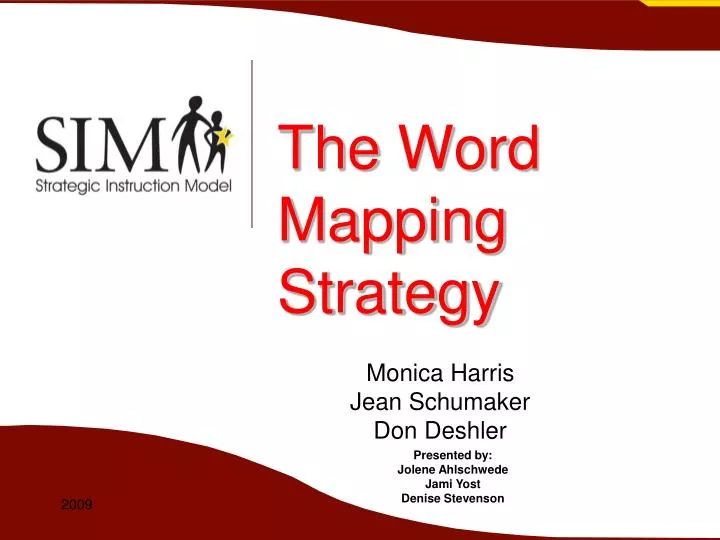 PPT - The Word Mapping Strategy PowerPoint Presentation, free download ...