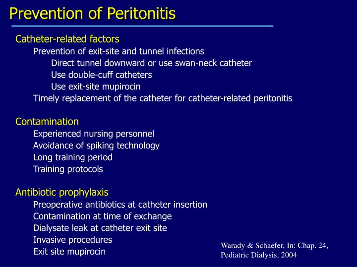 PPT - Infectious Complications of PD: Peritonitis and Exit Site ...