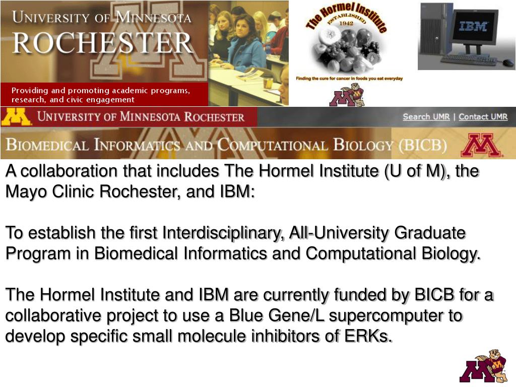 PPT - The Hormel Institute University of Minnesota, Hormel Foundation ...