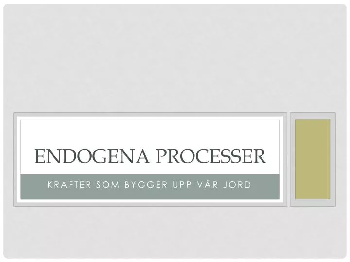 PPT - Endogena processer PowerPoint Presentation, free download - ID ...