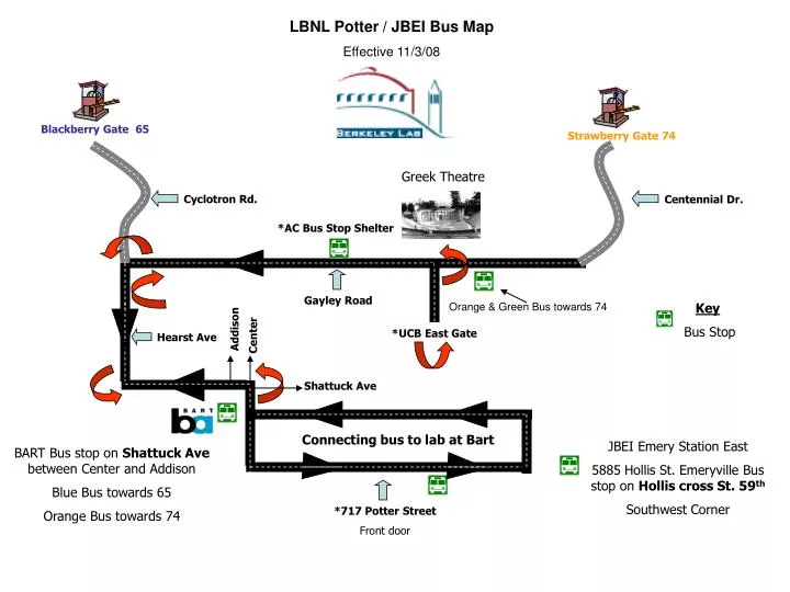 PPT - LBNL Potter / JBEI Bus Map Effective 11/3/08 PowerPoint ...