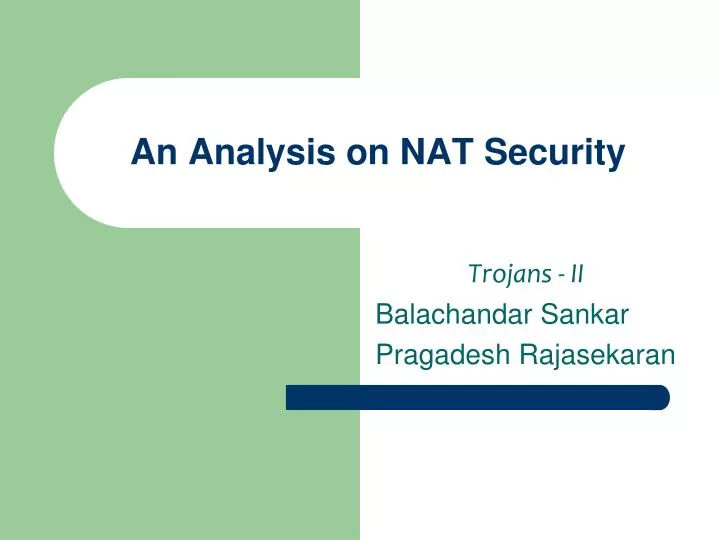 PPT - An Analysis on NAT Security PowerPoint Presentation, free ...