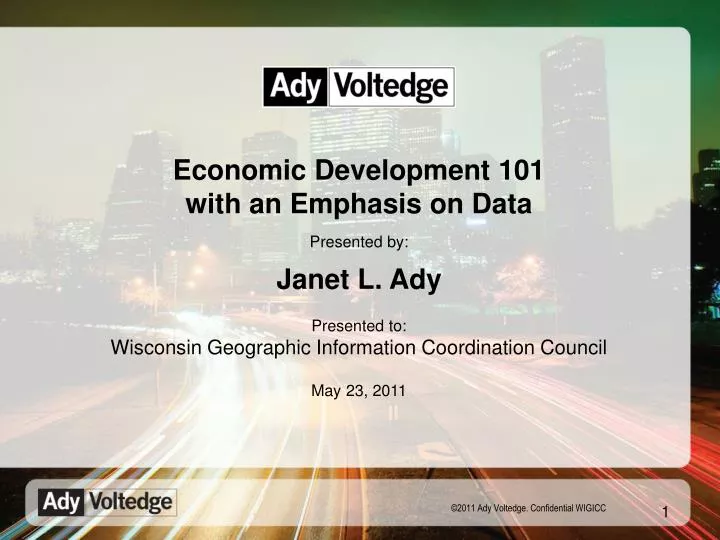 PPT - Economic Development 101 with an Emphasis on Data PowerPoint ...