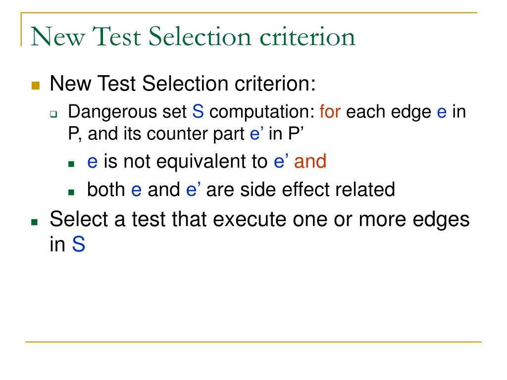Ppt A Regression Test Selection Technique For Aspect Oriented Programs Powerpoint Presentation