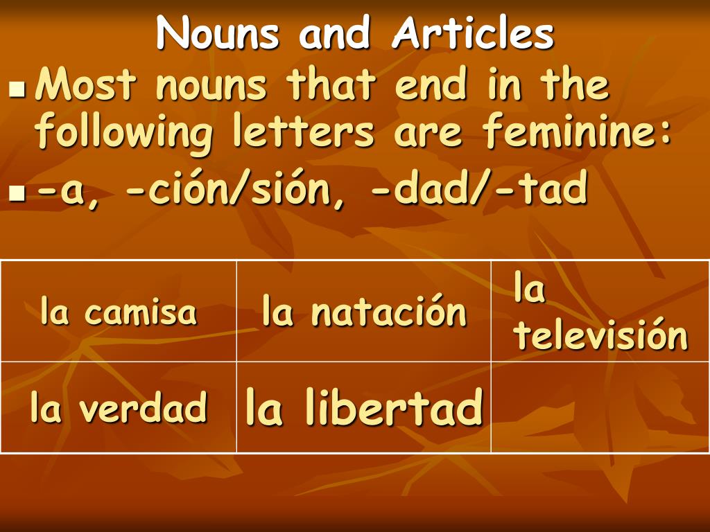 PPT - Review of: adjective agreement, ser, nouns & articles PowerPoint ...