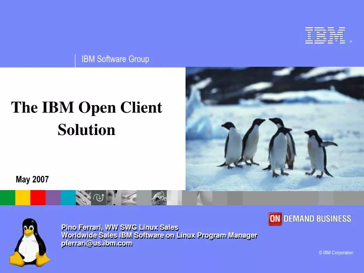 PPT - The IBM Open Client Solution PowerPoint Presentation, free ...