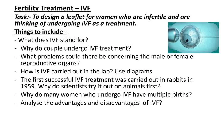 PPT - Fertility Treatment – IVF PowerPoint Presentation, free download ...