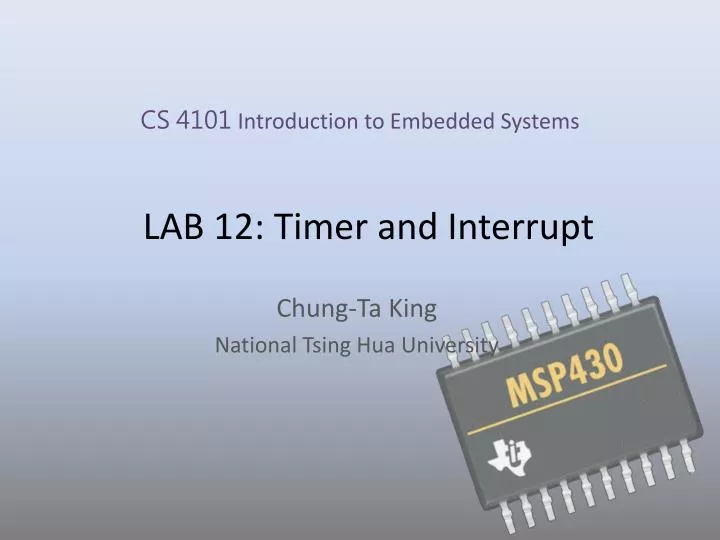 Ppt Lab 12 Timer And Interrupt Powerpoint Presentation Free Download Id5168466 