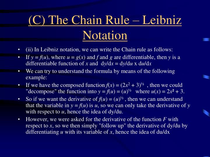 PPT - B2.4 - Rules of Differentiation - Chain Rule PowerPoint ...