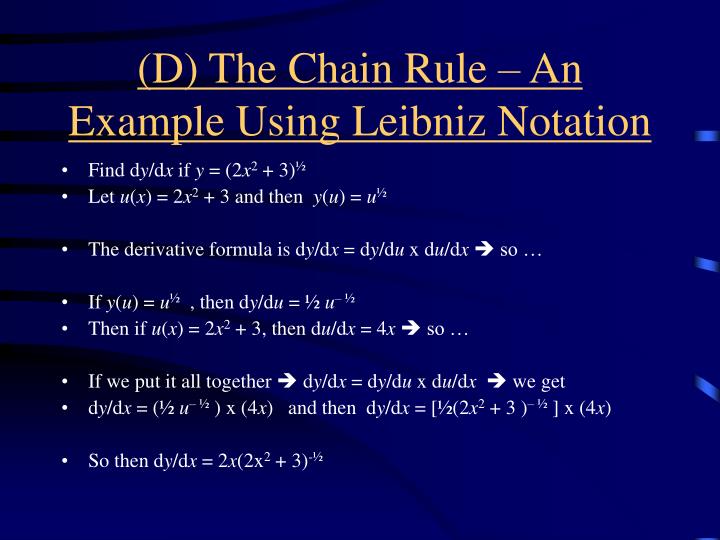 PPT - B2.4 - Rules of Differentiation - Chain Rule PowerPoint ...