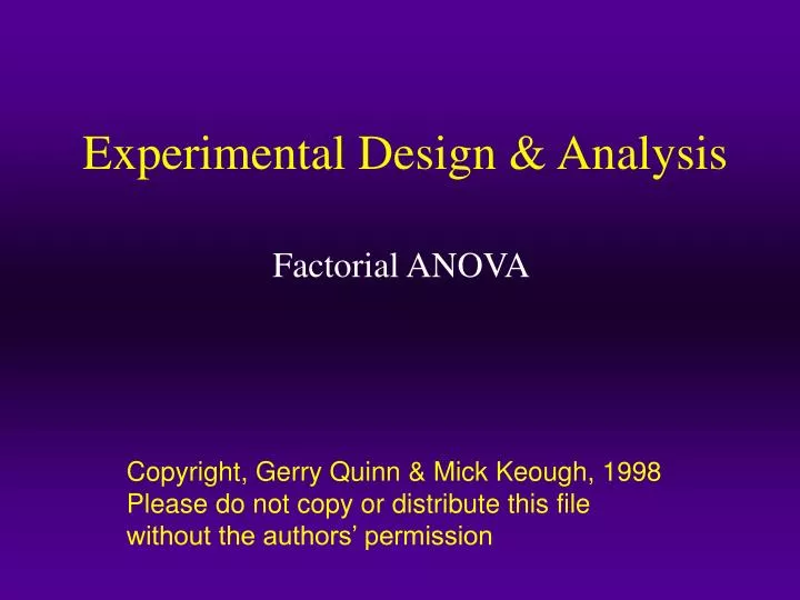 PPT - Experimental Design & Analysis PowerPoint Presentation, free ... PPT - Experimental Design & Analysis PowerPoint Presentation, free ...