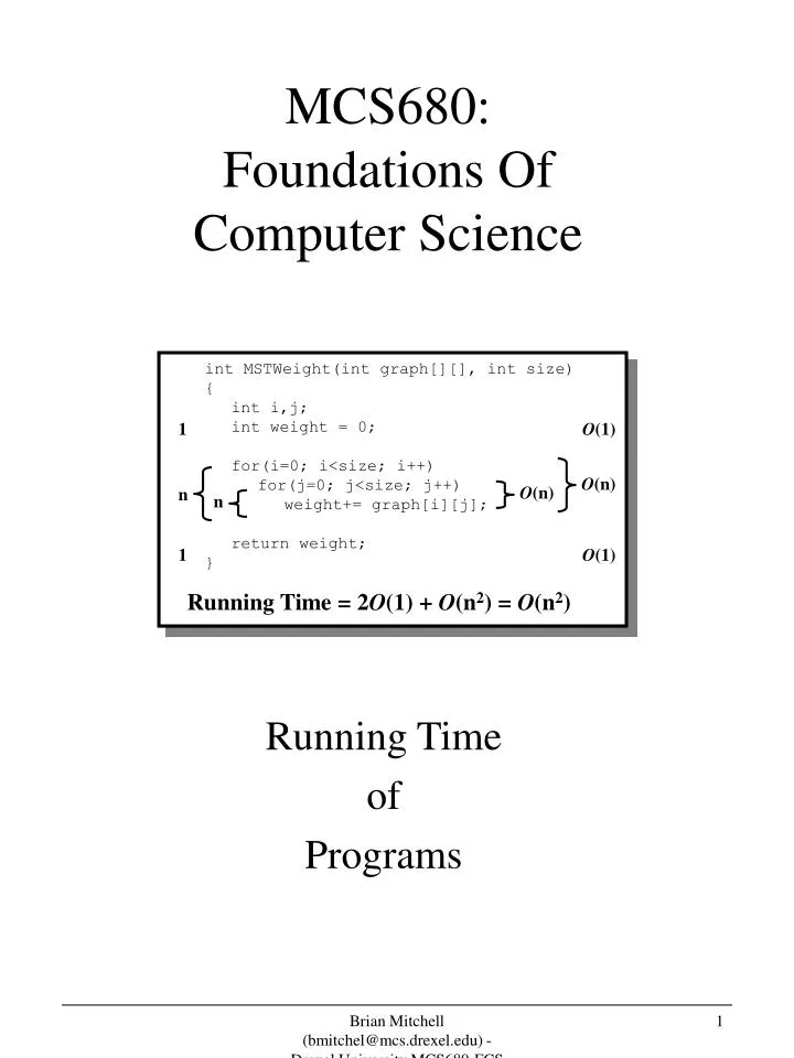 PPT - MCS680: Foundations Of Computer Science PowerPoint Presentation ...