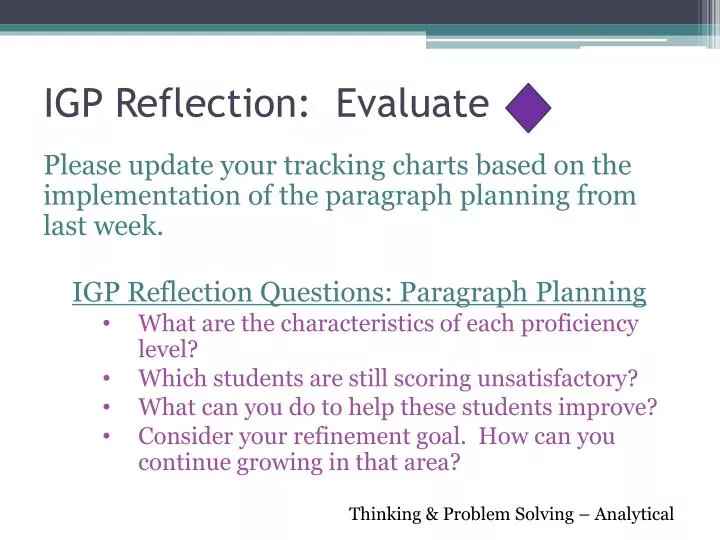 PPT - IGP Reflection: Evaluate PowerPoint Presentation, free download ...