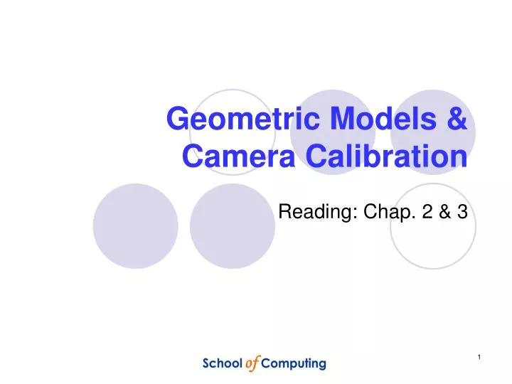 PPT - Geometric Models & Camera Calibration PowerPoint Presentation ... PPT - Geometric Models & Camera Calibration PowerPoint Presentation ...
