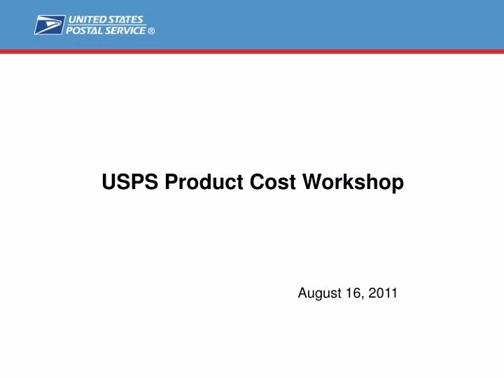 PPT - USPS Product Cost Workshop PowerPoint Presentation, free download ...