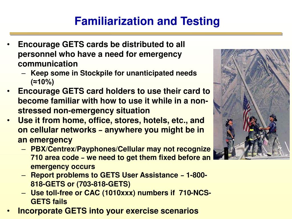 PPT - Government Emergency Telecommunications Service (GETS) PowerPoint ...