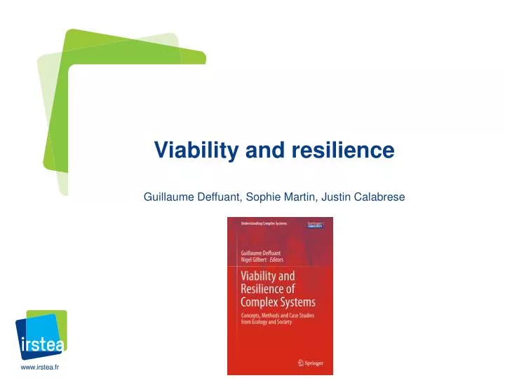 PPT - Viability and resilience Guillaume Deffuant, Sophie Martin ...